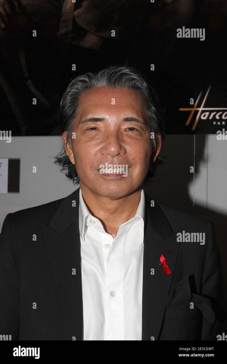 Japanese designer Kenzo attends the Hom-Harcourt party held at the ...