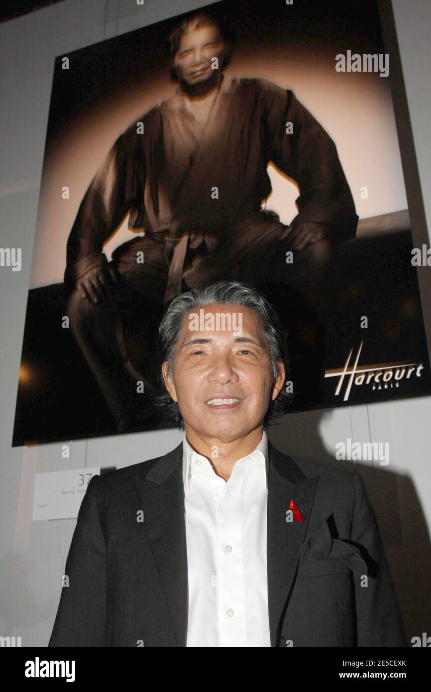 Japanese designer Kenzo attends the Hom-Harcourt party held at the ...