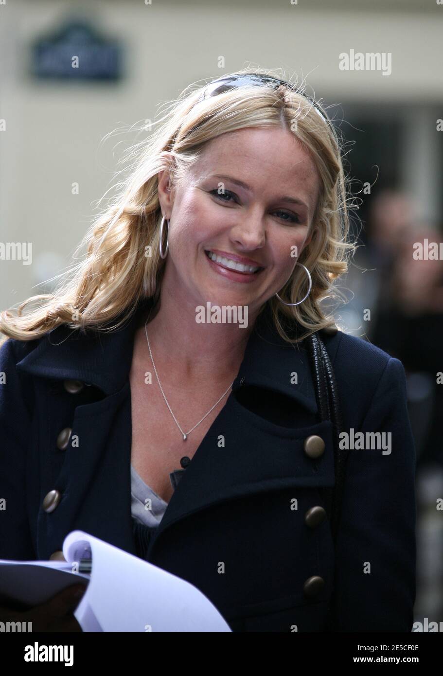 Actress Sharon Case during the filming of scenes for US TV serie 'The ...