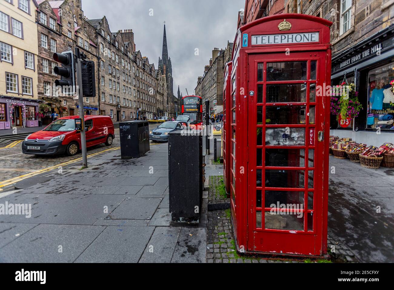 Red telephone in Edinburgh (Scotland Stock Photo - Alamy