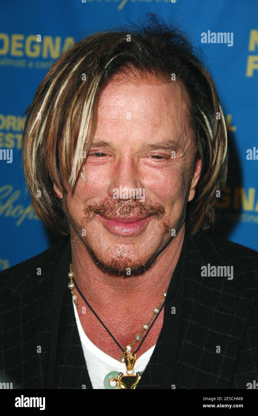 Actor Mickey Rourke attending a New York Film Festival presentation of ...
