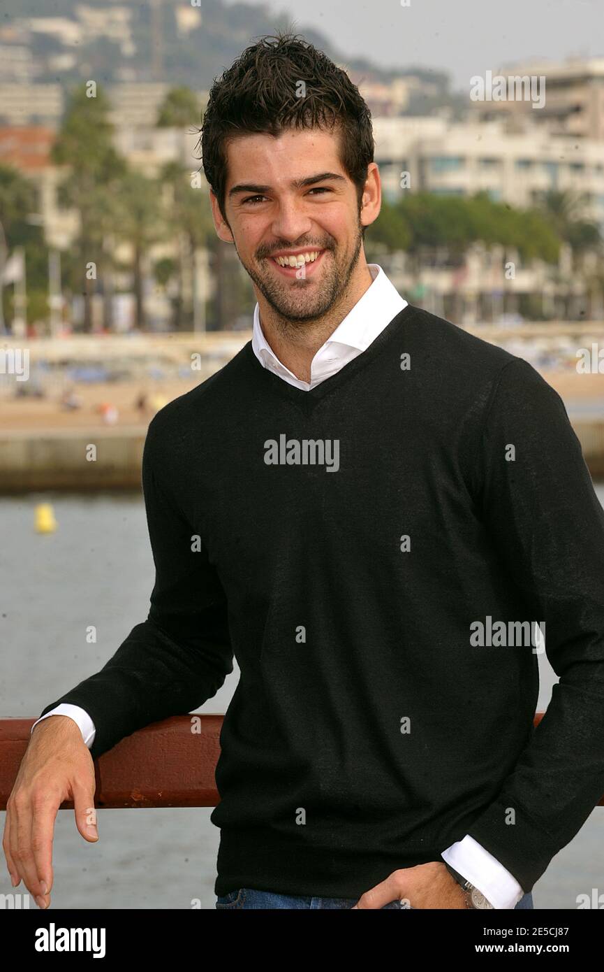 Spanish actor Miguel Angel Munoz poses during the 24th MIPCOM 2008 ...