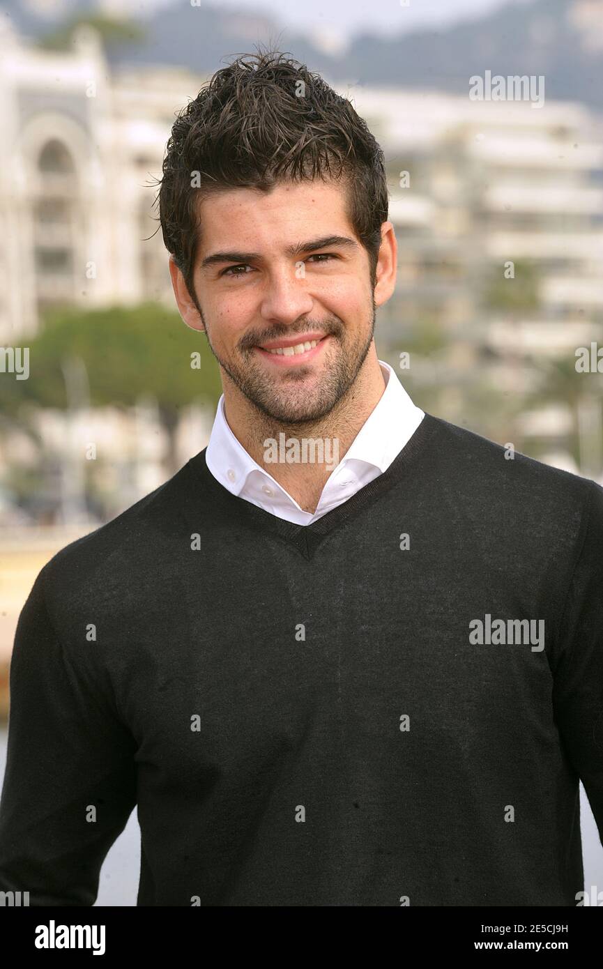 Spanish actor Miguel Angel Munoz poses during the 24th MIPCOM 2008 ...