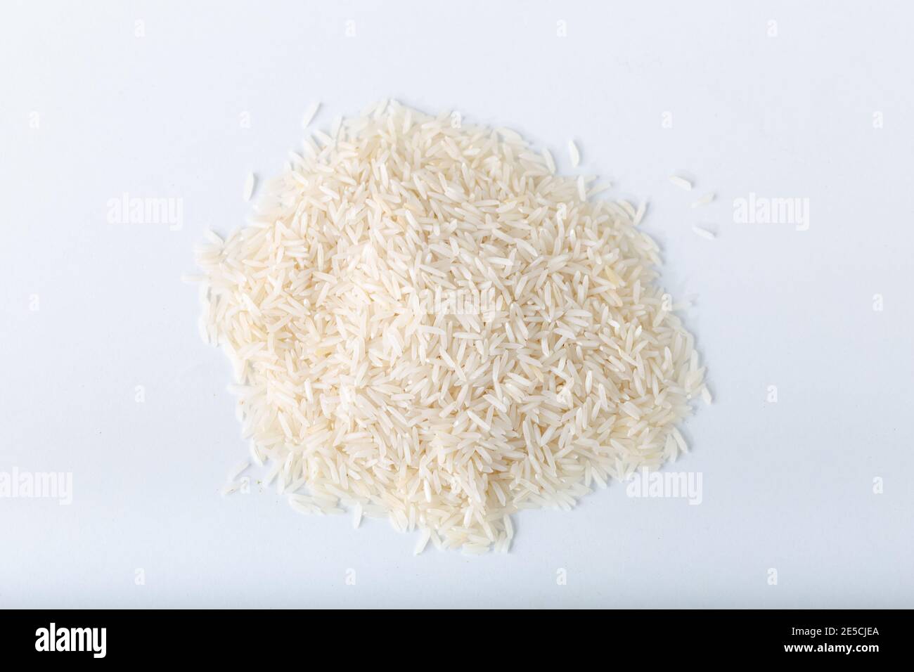 Basmati rice on a white background Stock Photo - Alamy