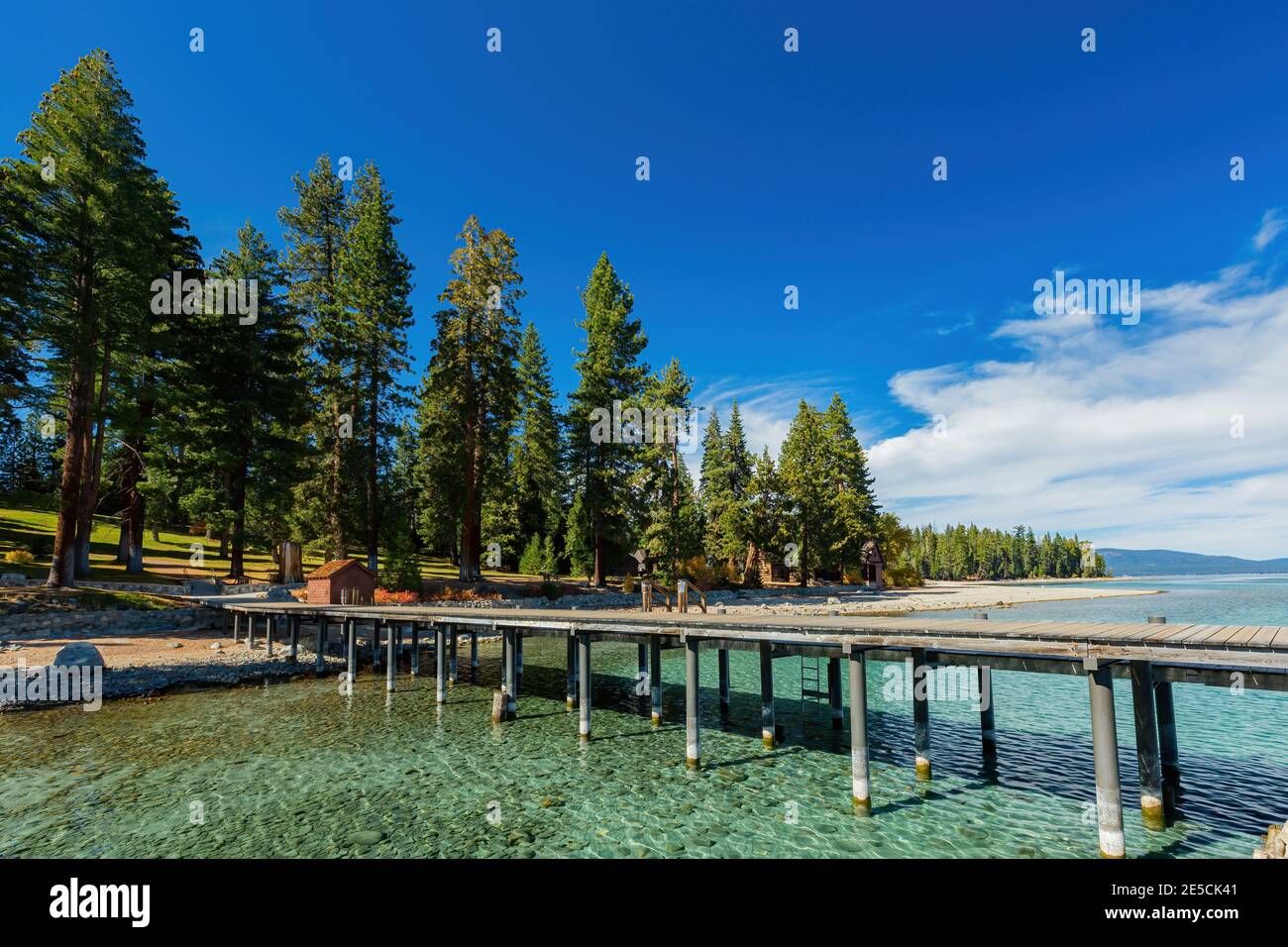 Sunny view of the harbor and Lake Tahoe at Nevada, USA Stock Photo - Alamy