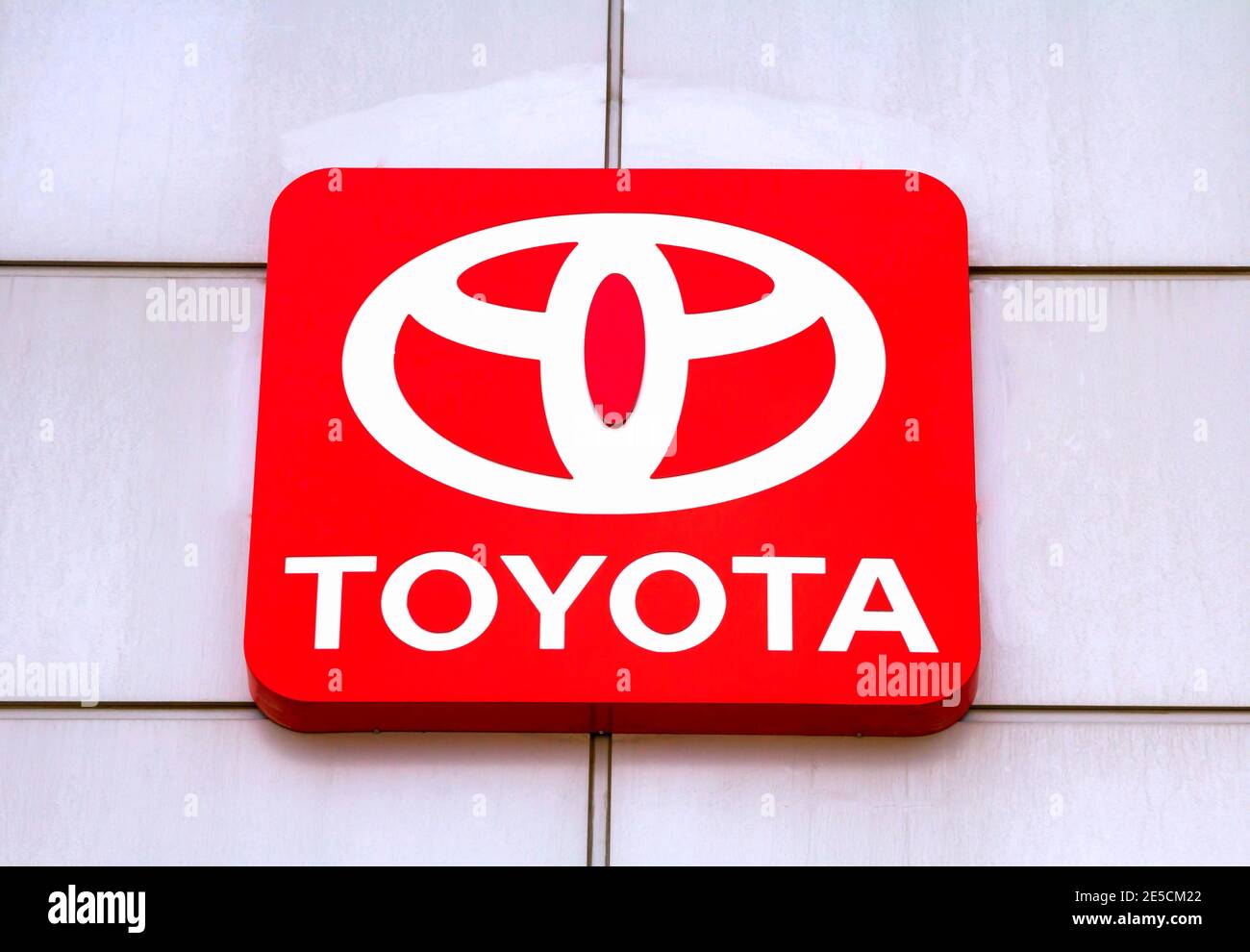 Toyota sign. Toyota is the world's market leader in sales of hybrid ...