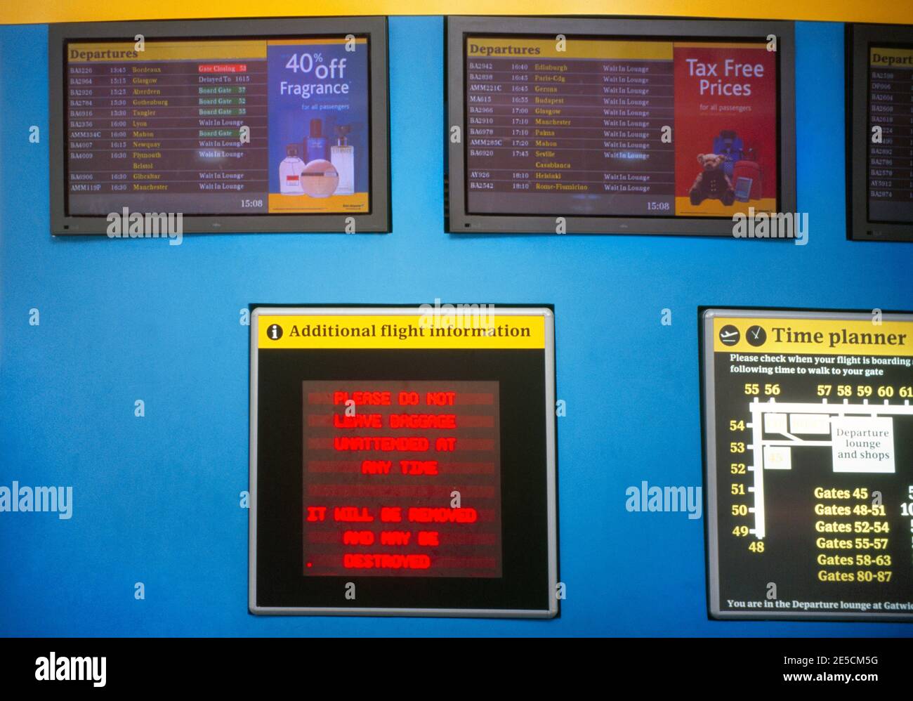 Gatwick Airport Flight Information Board Stock Photo - Alamy