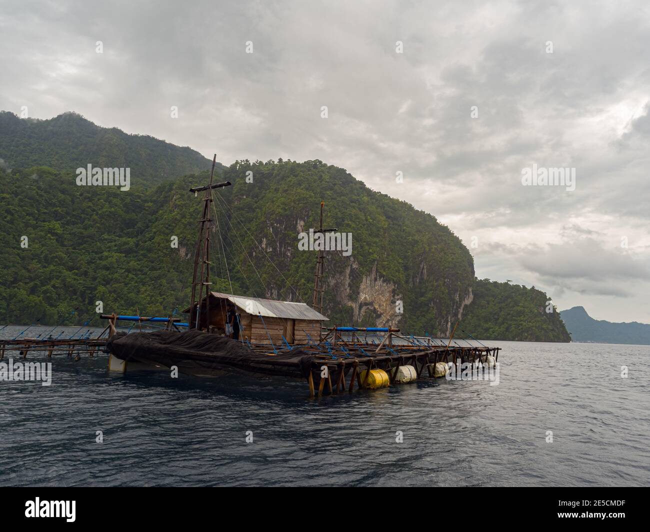 Central Maluku, Indonesia Feb, 2018: Fishing platform called Bagang at ...