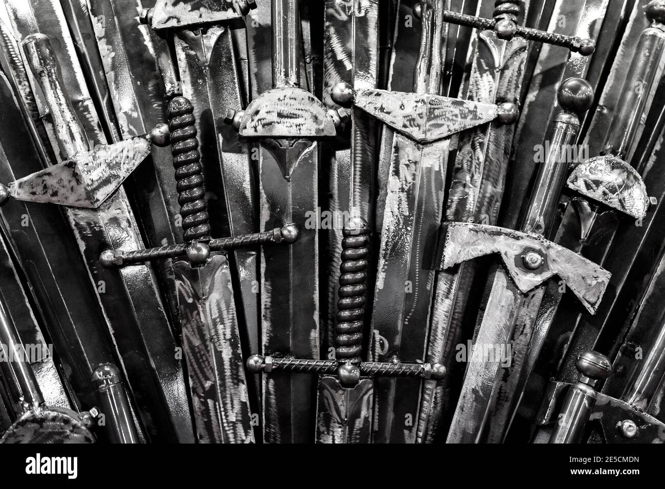 Warsaw, Poland - July 11, 2020: Exhibition of steel sculptures ...