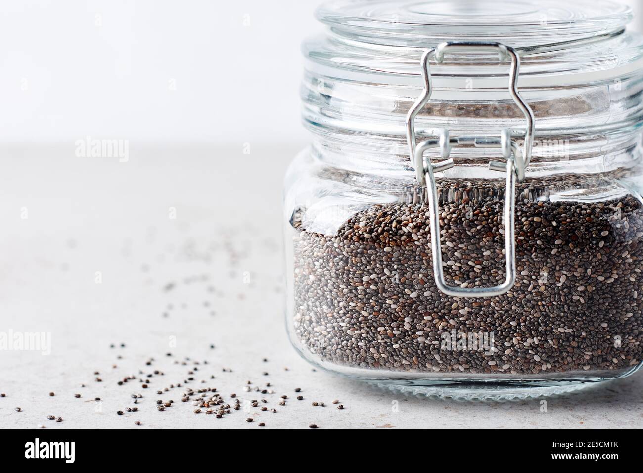 Chia seeds in glass jar hi-res stock photography and images - Alamy