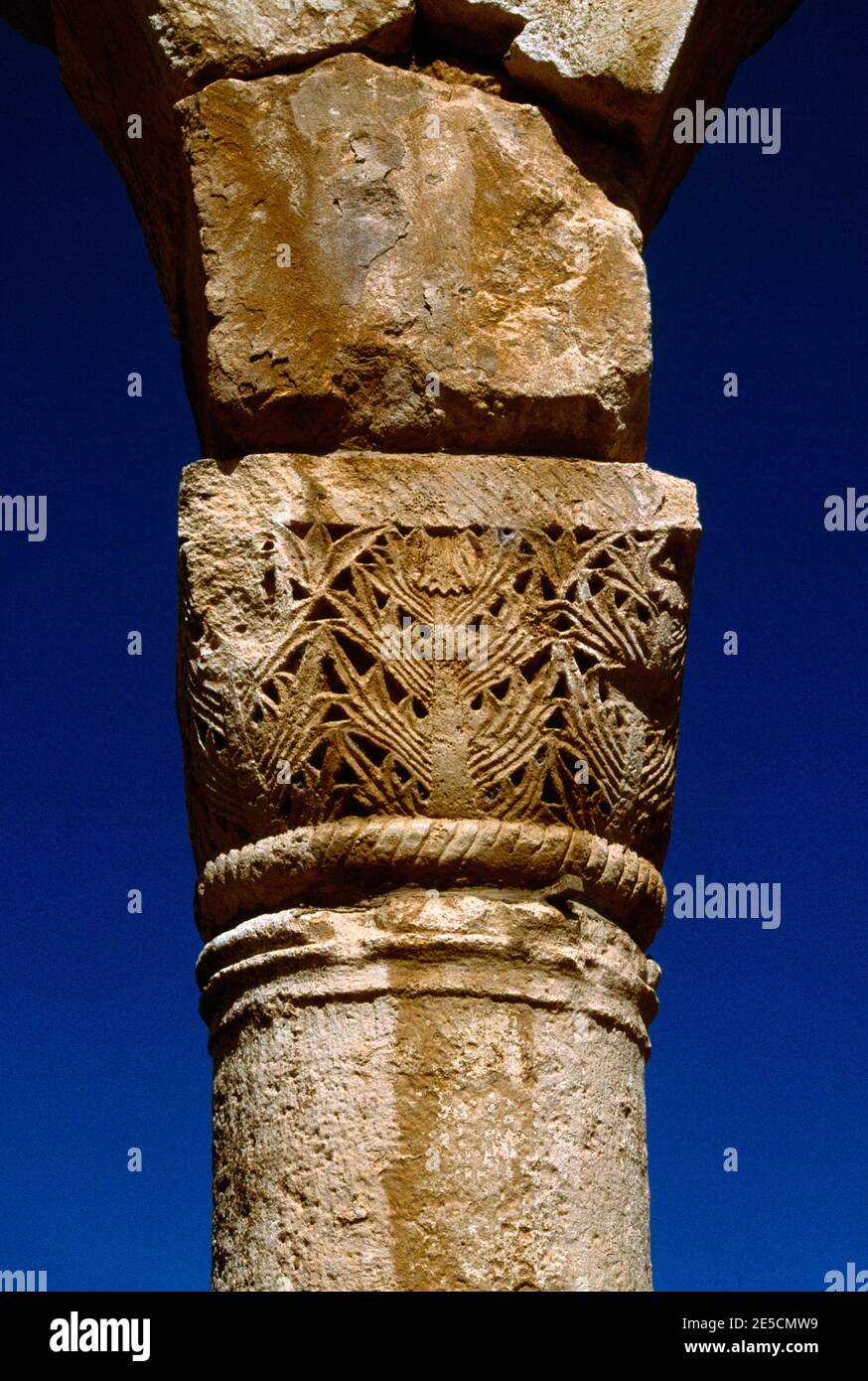 Anjar Lebanon Ruins Column Built in 8th Century Umayyads in Roman Style ...