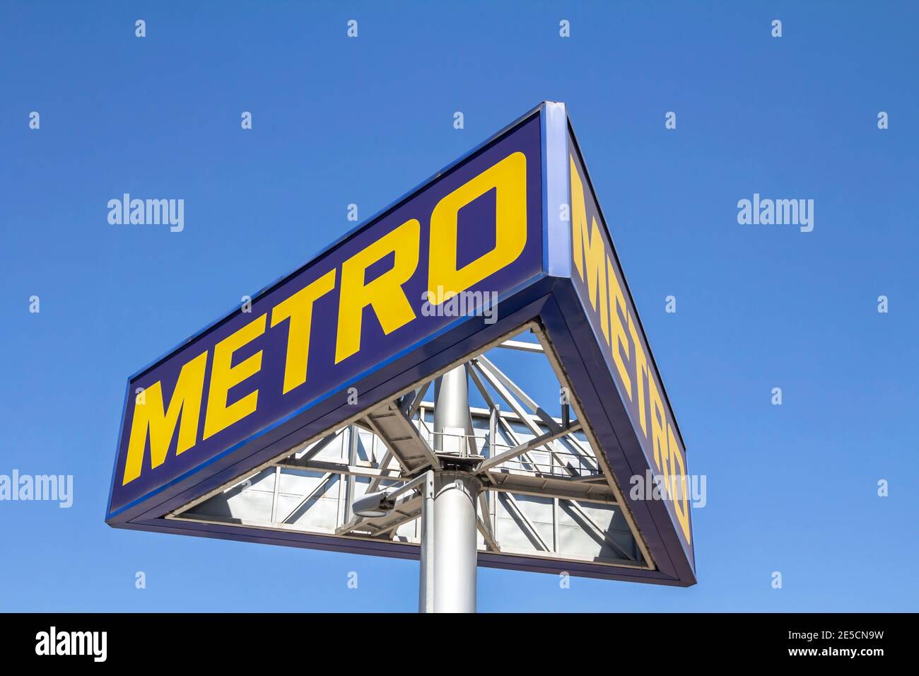 Ankara, Turkey : Metro logo of a supermarket. Metro cash and carry is a ...