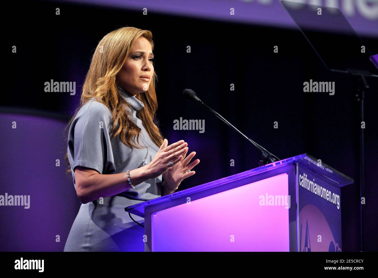US actress and singer Jennifer Lopez attends The Women's Conference ...