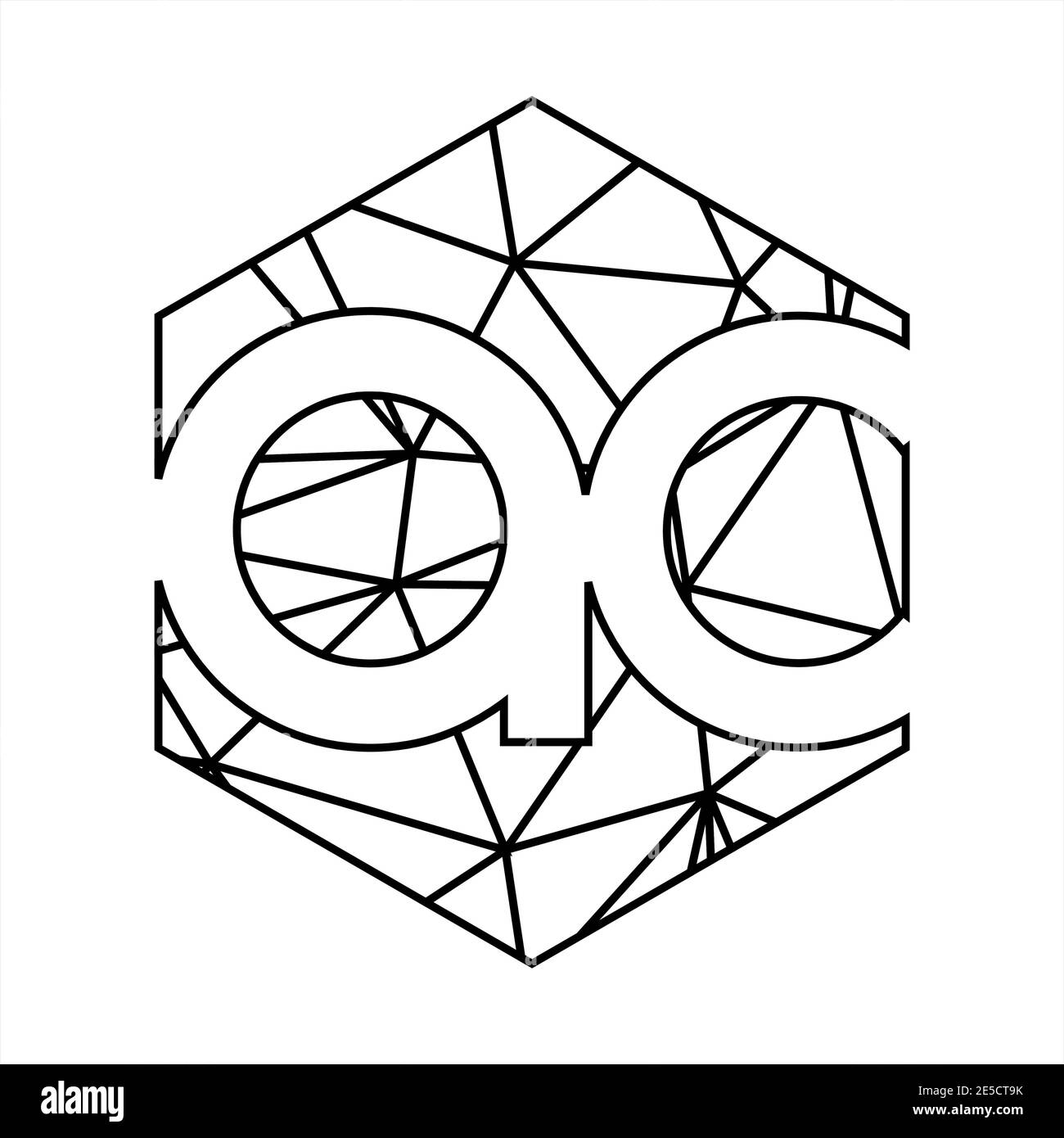 ac initials triangle geometric line art logo Stock Vector Image & Art ...