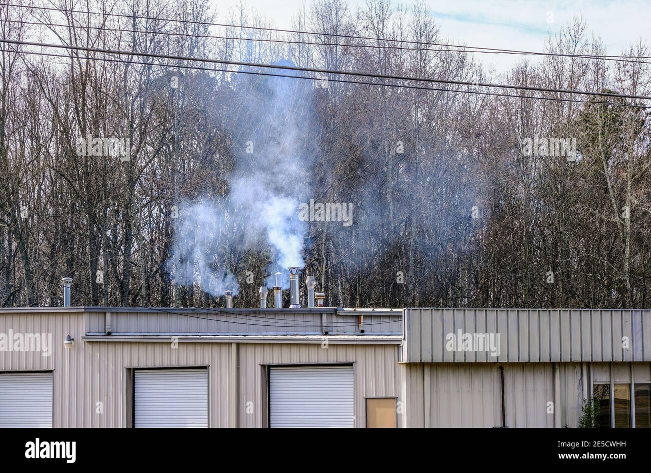 Smoke From Processing Plant Stock Photo Alamy