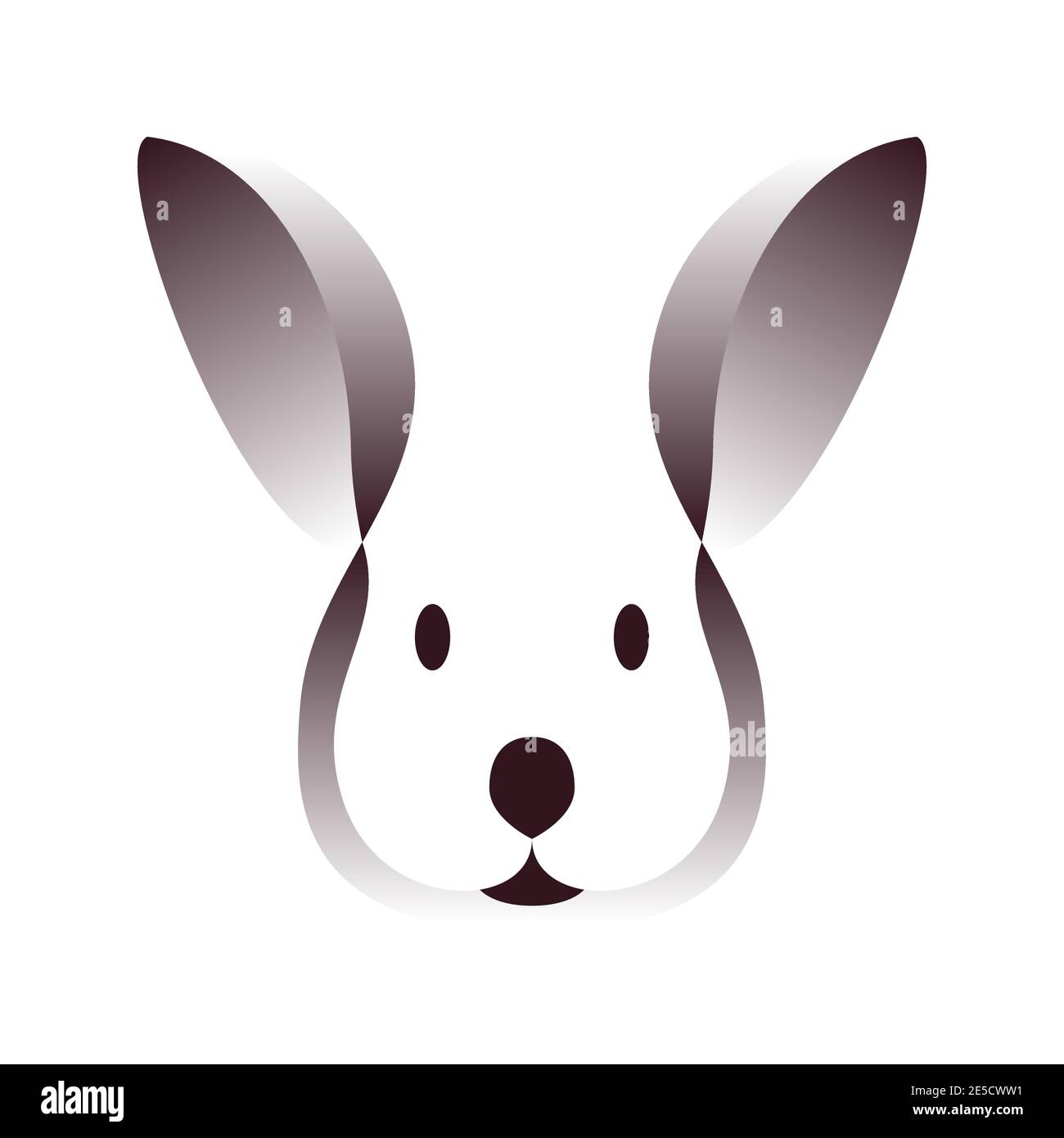 Vector rabbit in gradient style. Digital art Stock Vector Image & Art ...