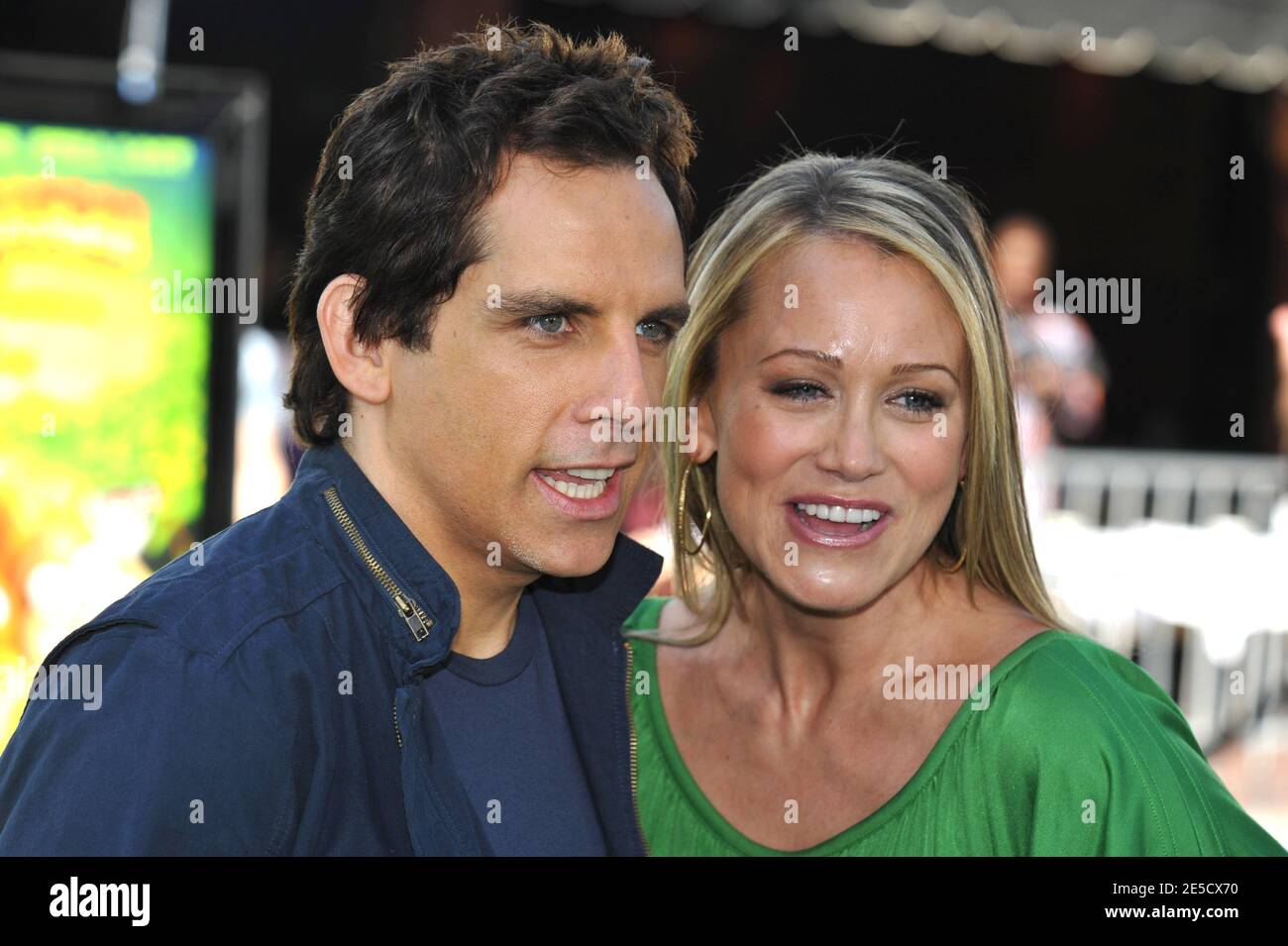 Ben Stiller and Christine Taylor attend the premiere of 'Madagascar ...