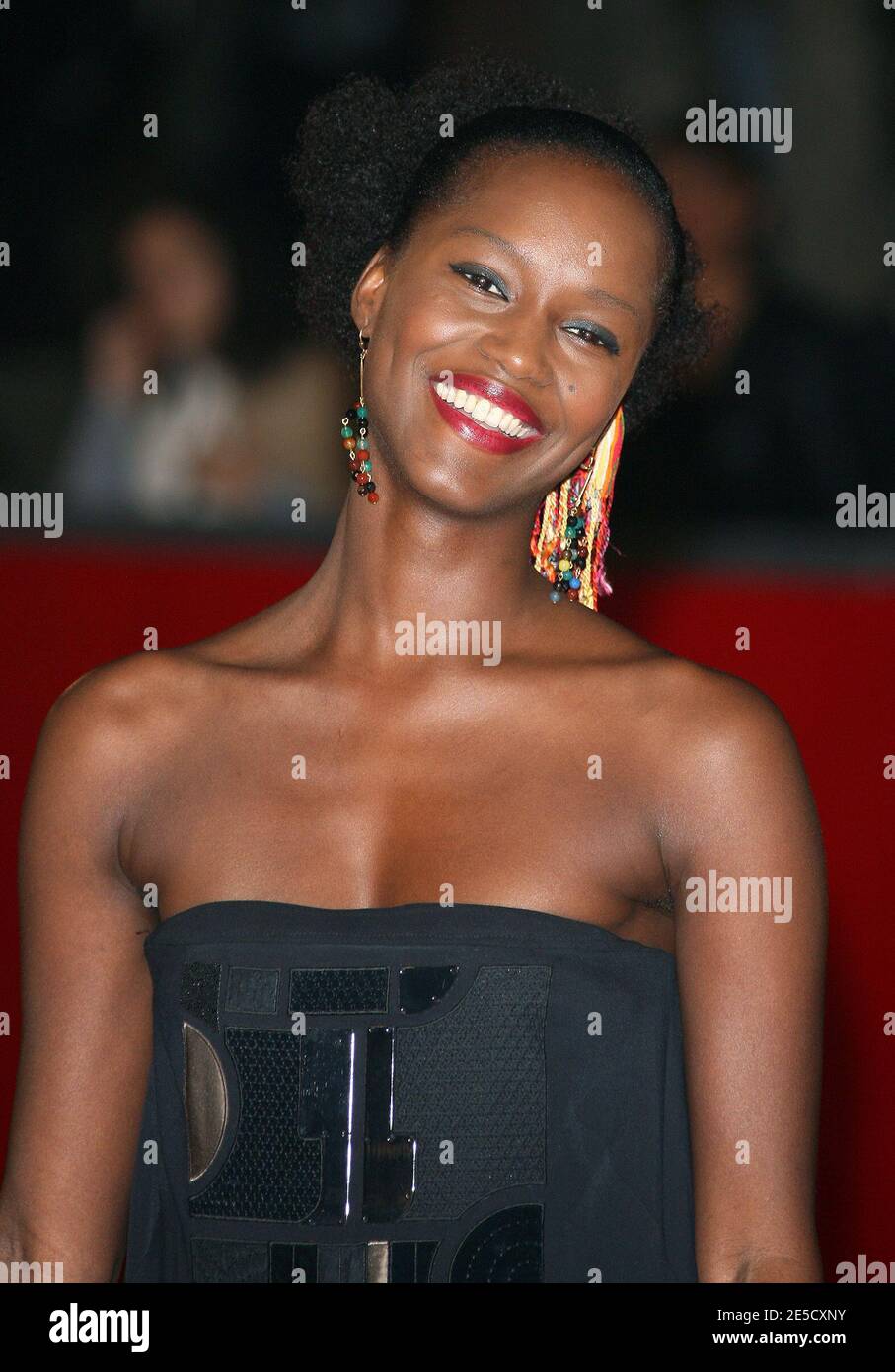 Fatou N'Diaye arriving before the screening of Aide Toi Et Le Ciel T ...