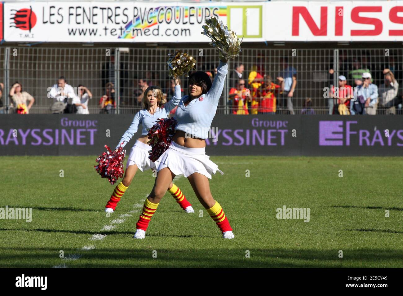 USAP's cheerleaders during the French Top 14 Rugby match, USAP ...
