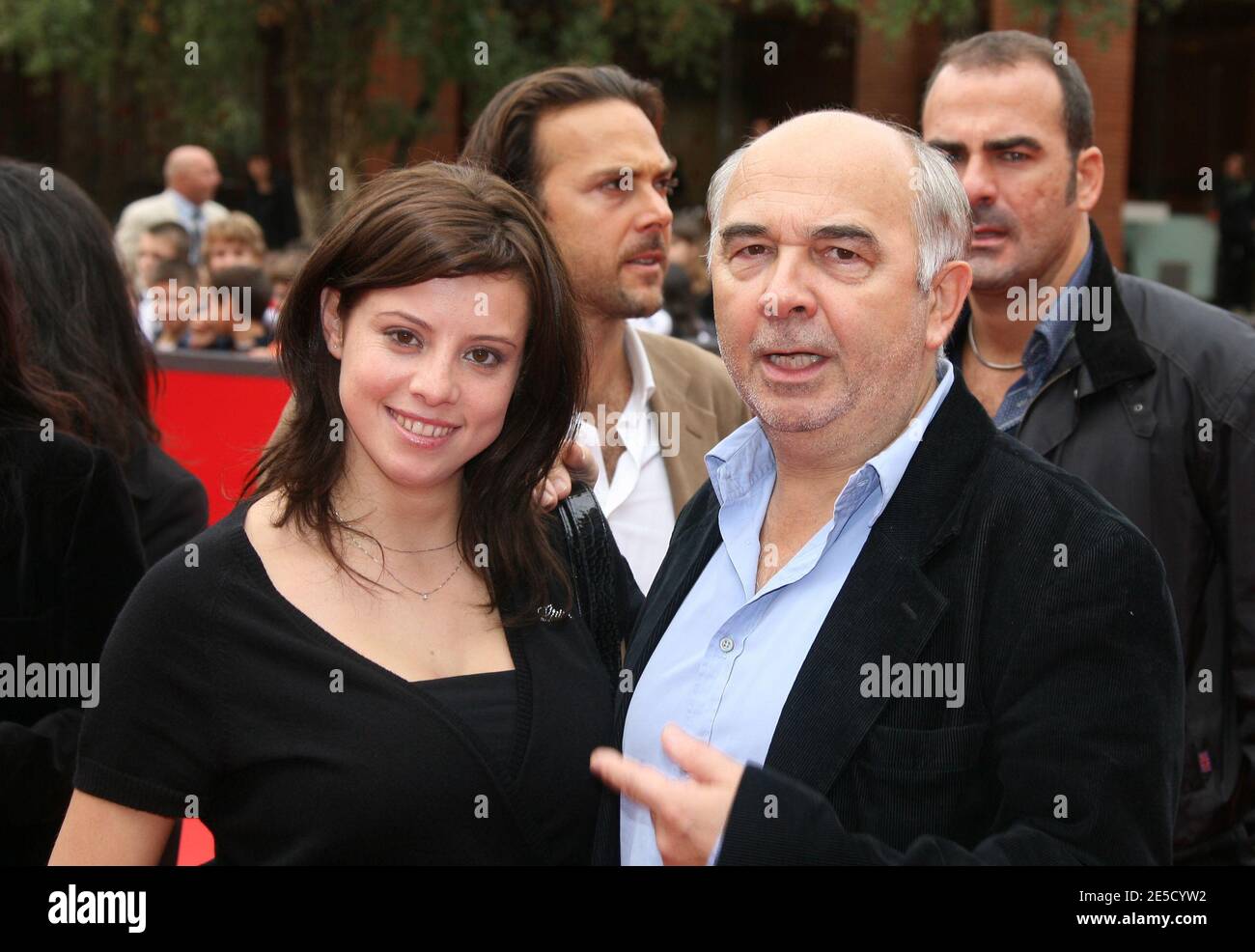 Actor Gerard Jugnot and Veronica D'Agostino arriving on the red carpet ...