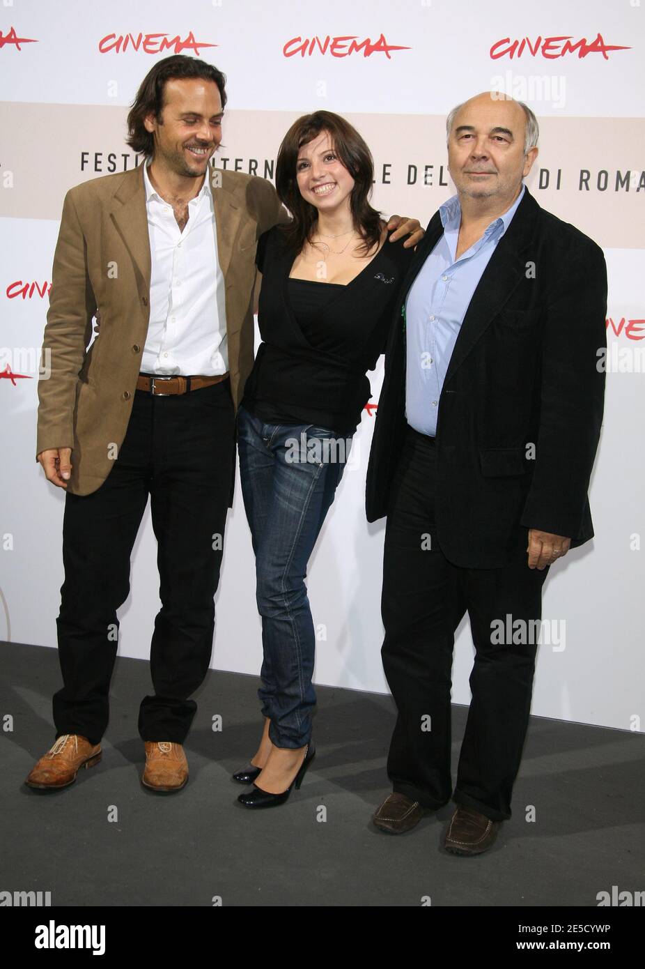 (L-R) Director Marco Amenta, cast members Veronica D'Agostino and ...