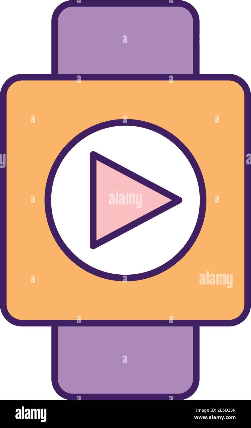 square with one symbol of play in the middle of it Stock Vector Image ...