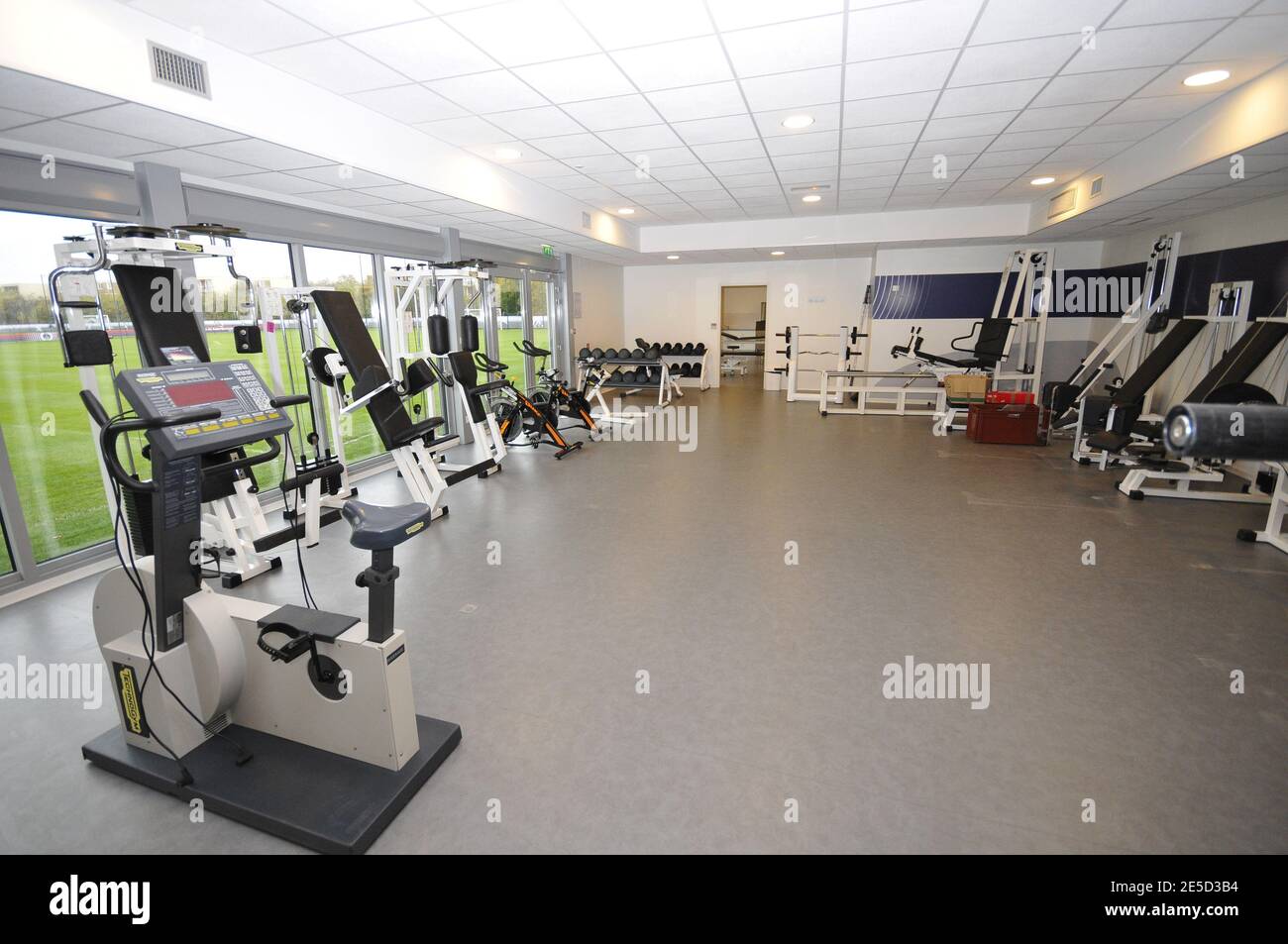 Room of body-building in the new Paris Saint-Germain training Center in ...