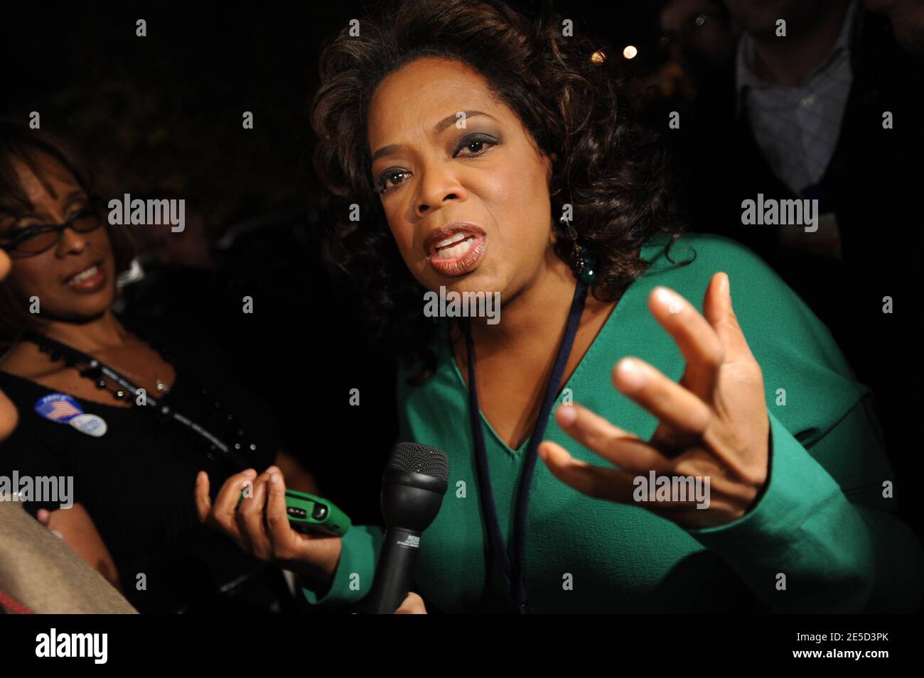 Oprah Winfrey arriving at the Obama Election Night Rally at Grant Park ...