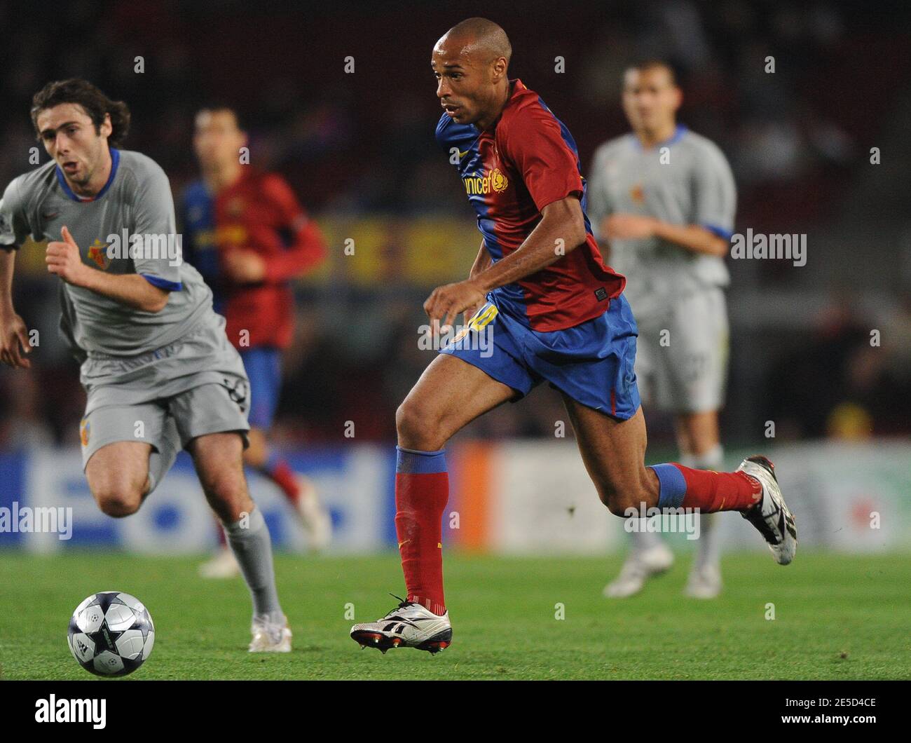 Barcelona's Thierry Henry during a Champions League Soccer match, FC ...