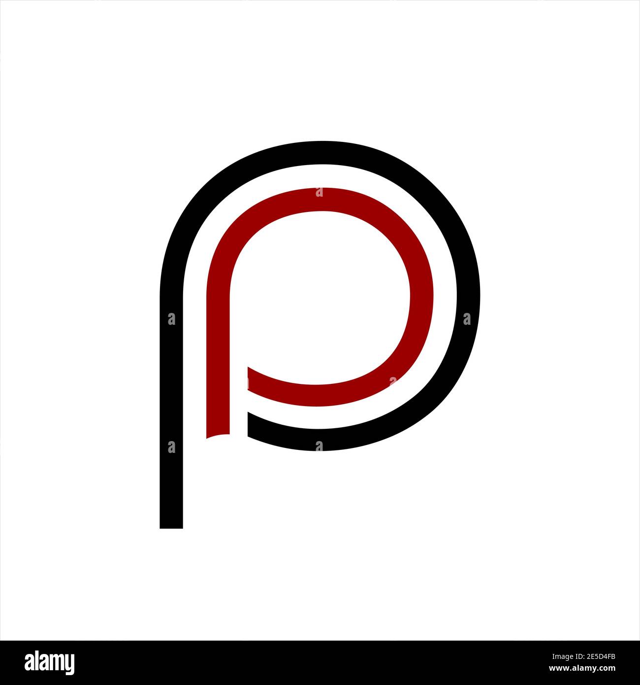 pp, po, pa initials line art geometric company logo Stock Vector Image ...