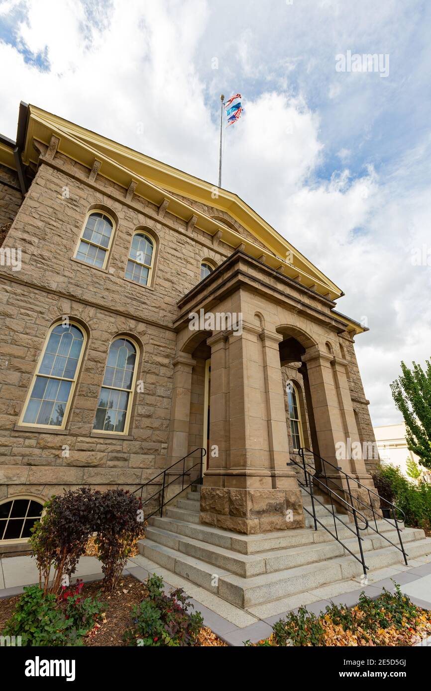 Exterior view of the Nevada State Museum at Carson City, Nevada Stock ...