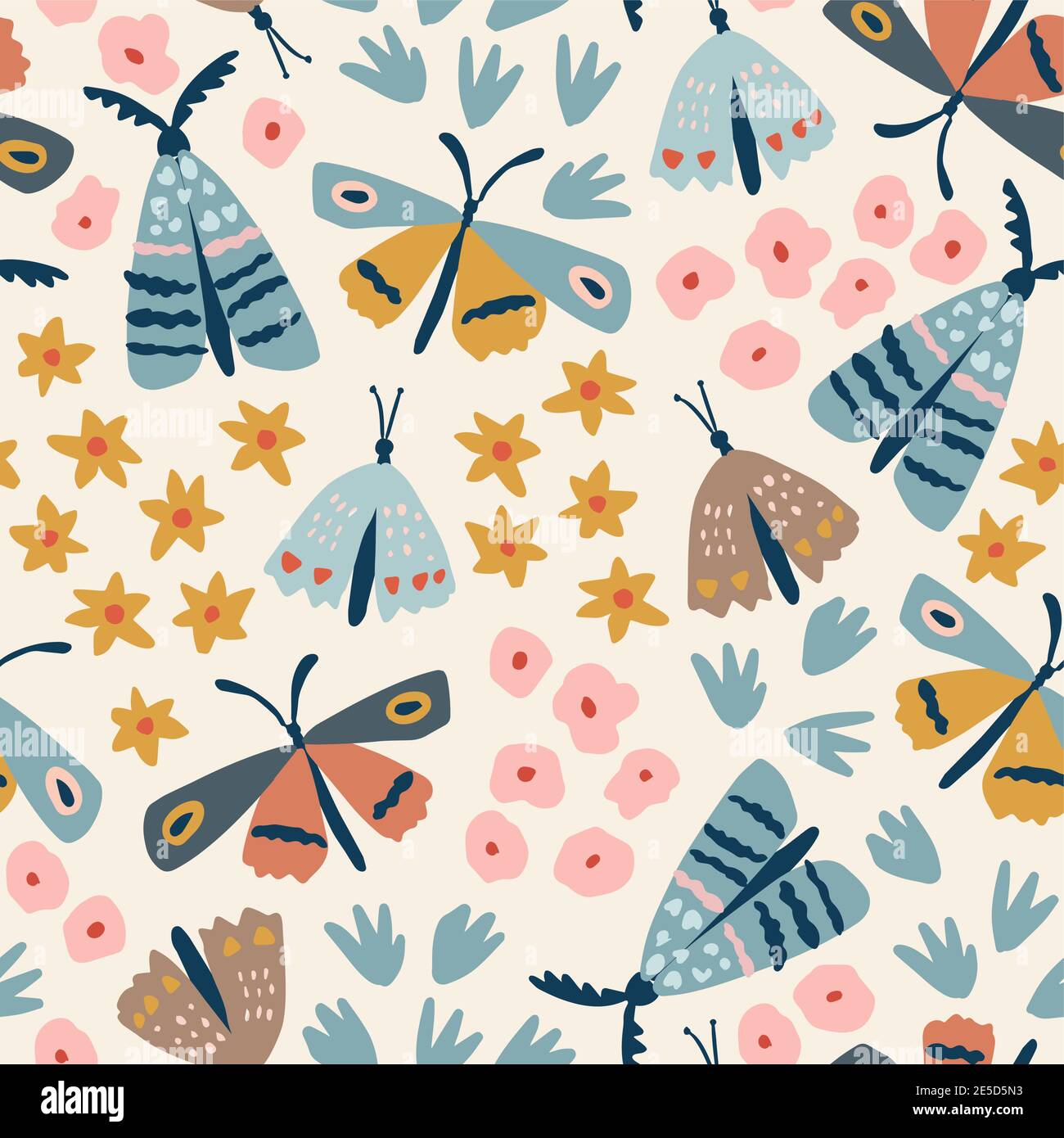 Beautiful meadow flowers flying Stock Vector Images - Alamy