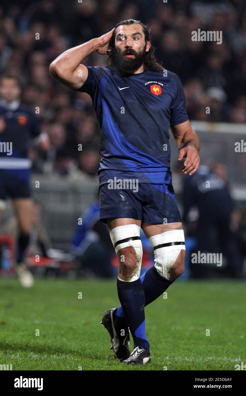 France's Sebastien Chabal during the International Friendly Rugby match ...