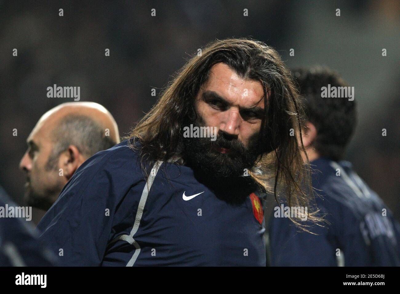 France's Sebastien Chabal during the International Friendly Rugby match ...