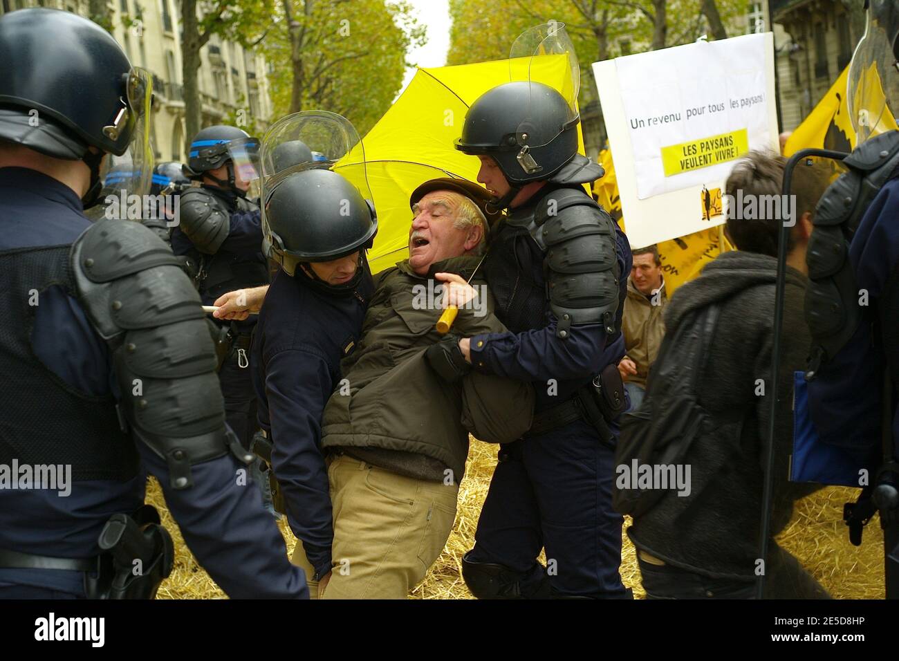 'Confederation Paysanne' (French farmer union) Members protest near ...