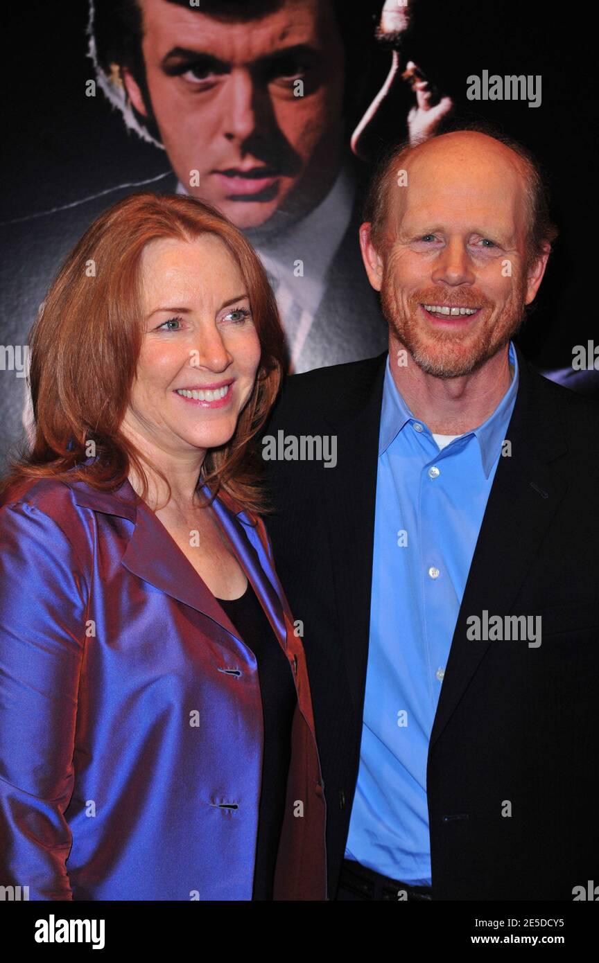 Director Ron Howard and wife Cheryl Howard arriving for the premiere of ...