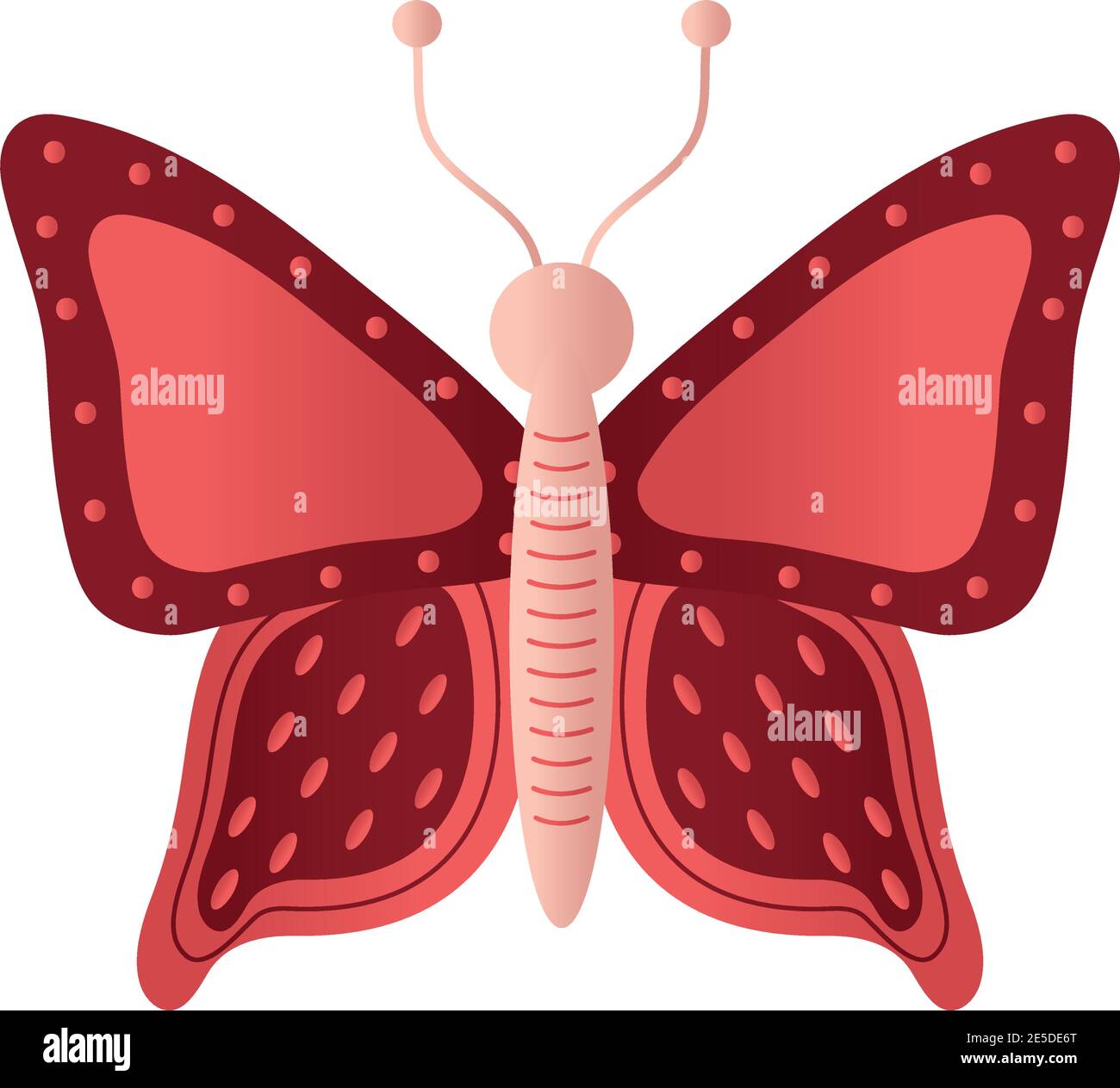 butterfly with a red color Stock Vector Image & Art - Alamy