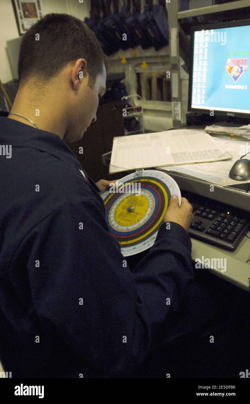 Meteorology and Oceanography Center aboard USS Kitty Hawk Stock Photo ...