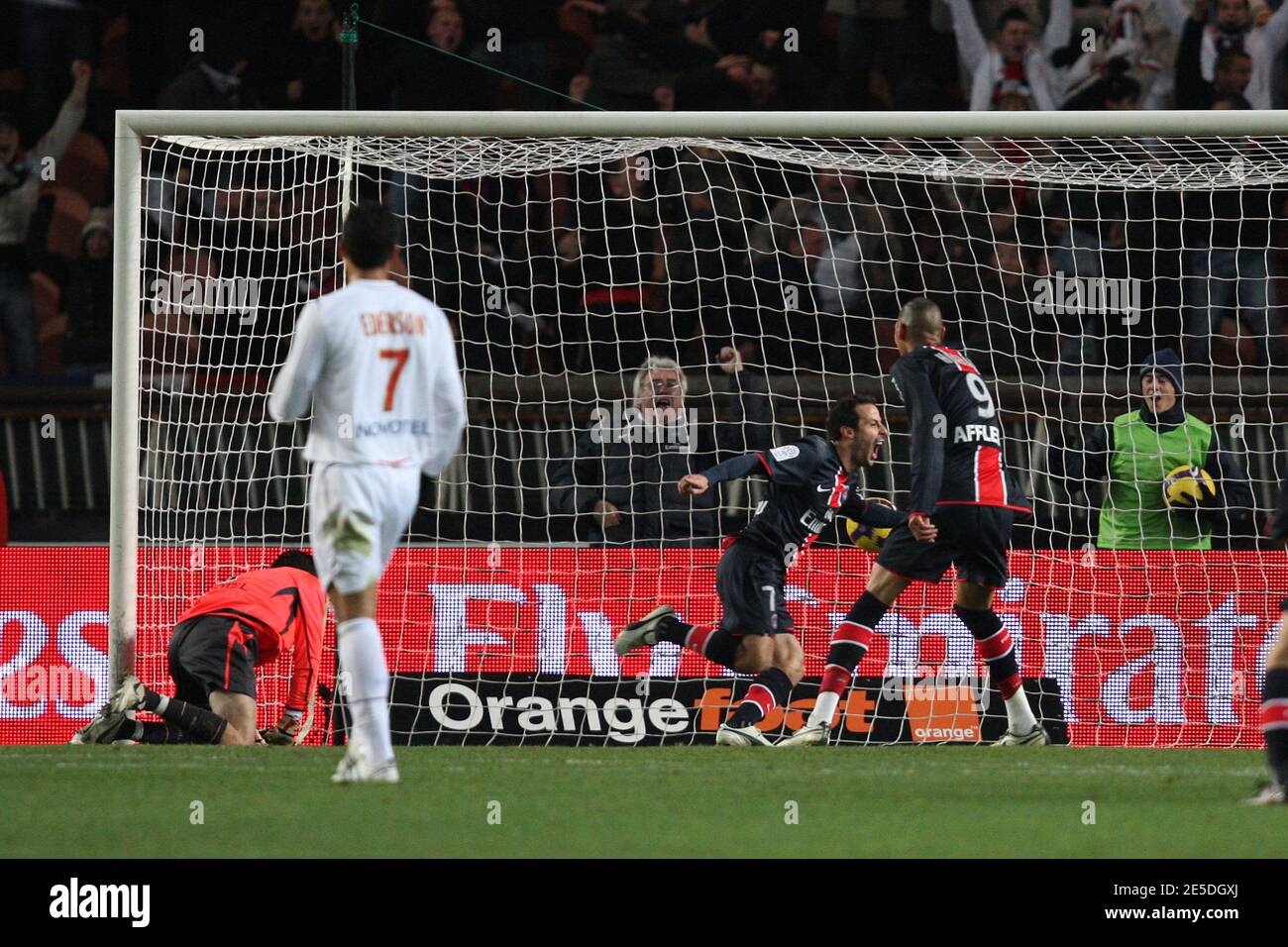 Goal of PSG's Ludovic Giuly during the French First League Soccer match ...