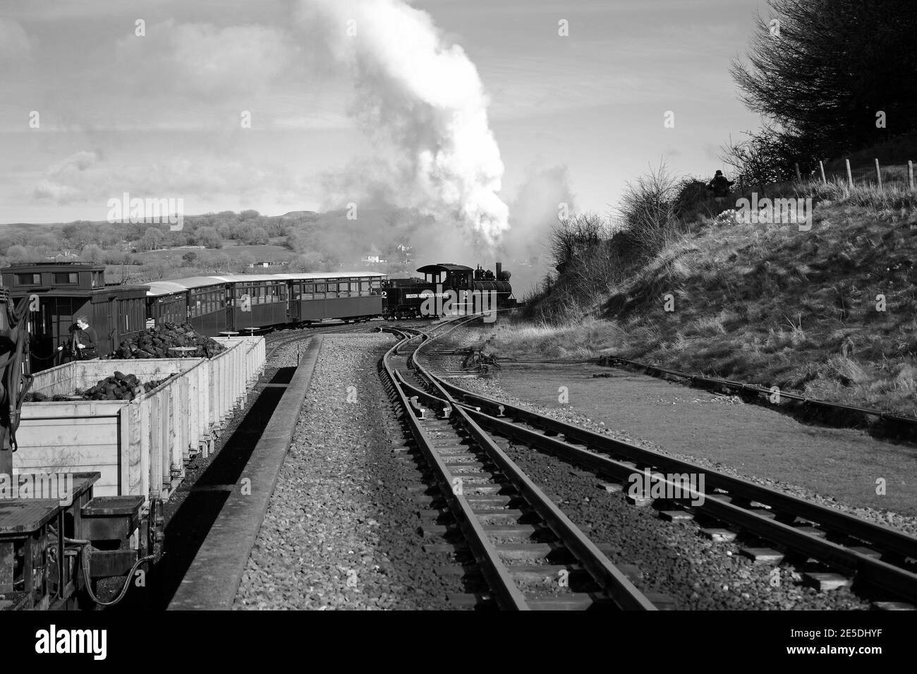 Shunting engine steam locomotive Black and White Stock Photos & Images ...