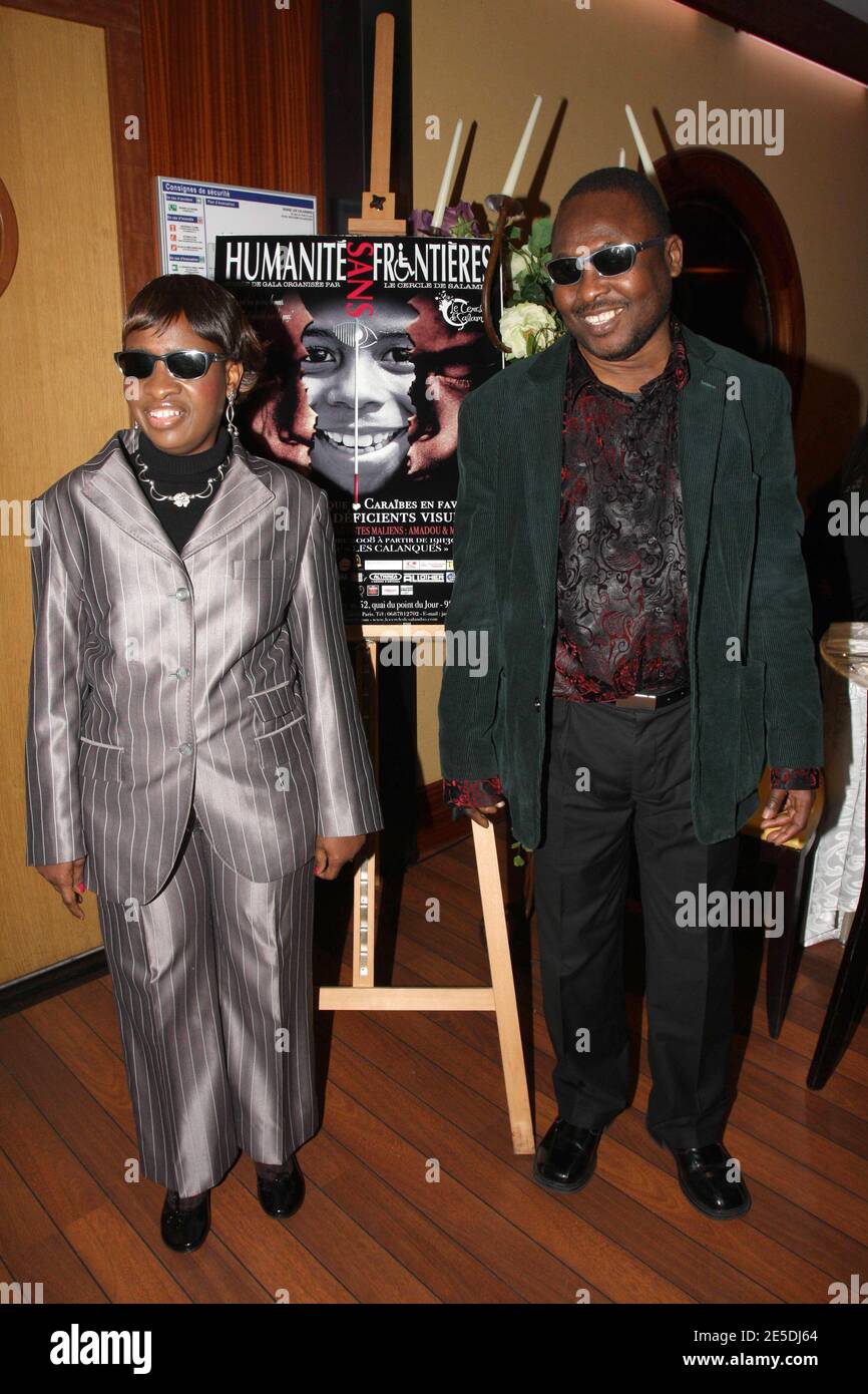 African singers Amadou and Mariam attending the diner to benefit ...