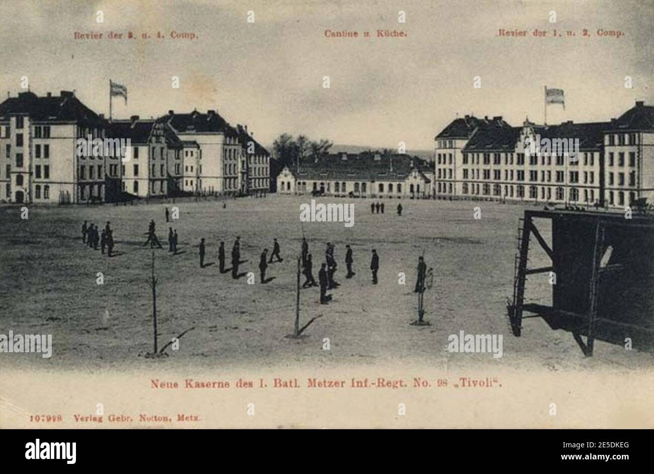 Metz Tivoli (Grandmaison) Kaserne I. IR 98 Stock Photo - Alamy