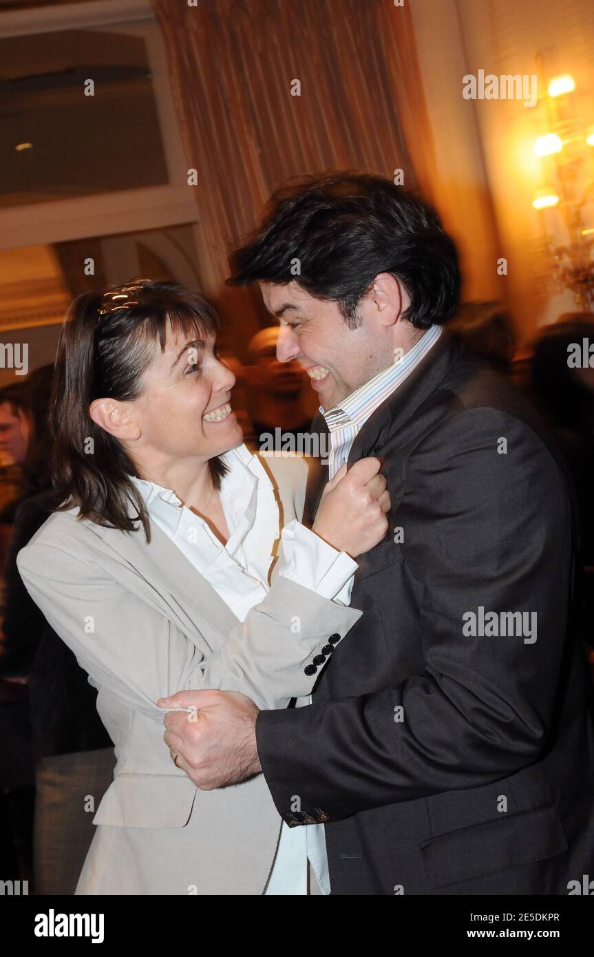 Judoka champion Marie-Claire Restoux and husband attend the 'switch on ...