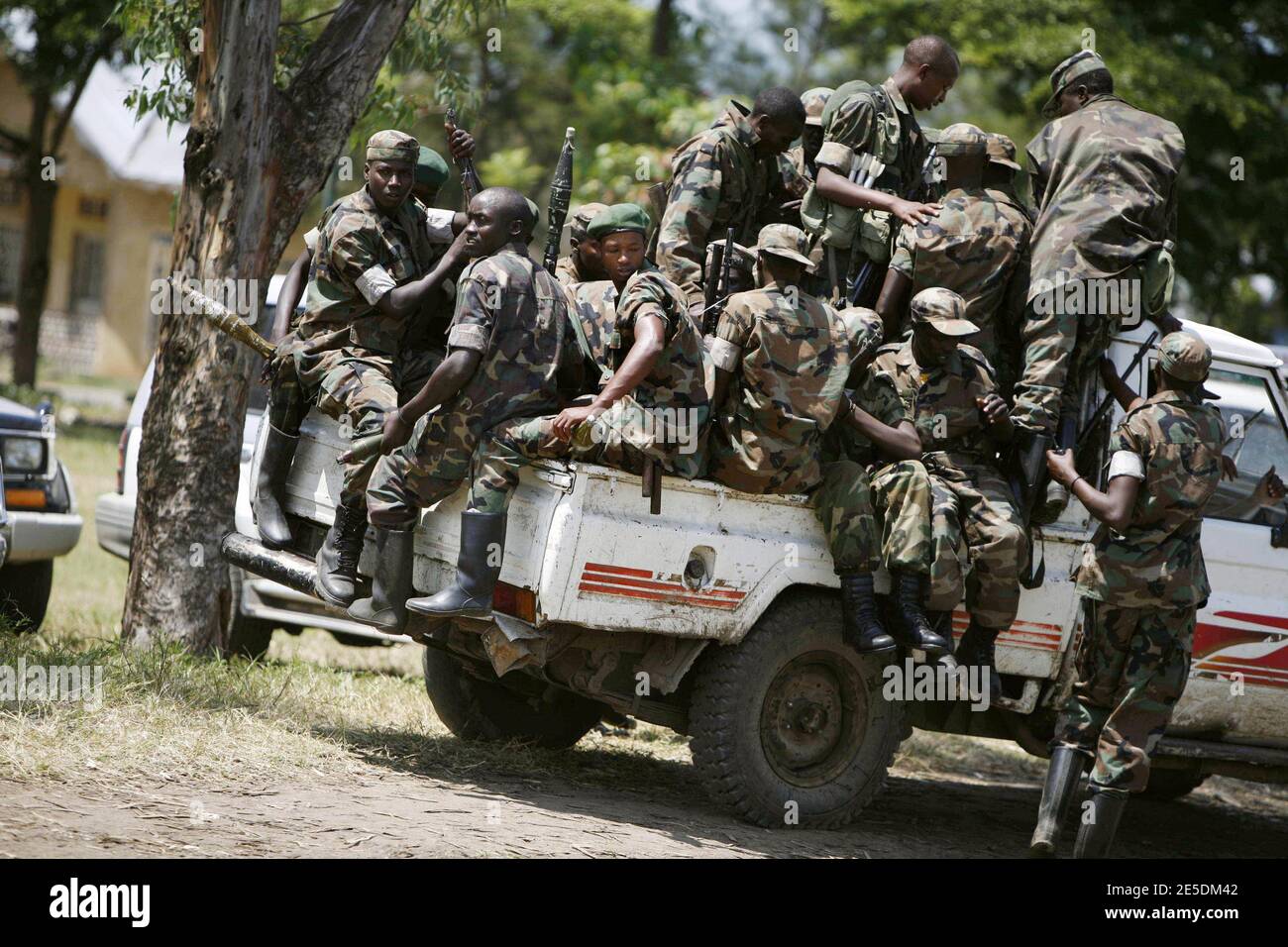 The CNDP's rebels during a meeting in the Rutshuru's city, Republic ...
