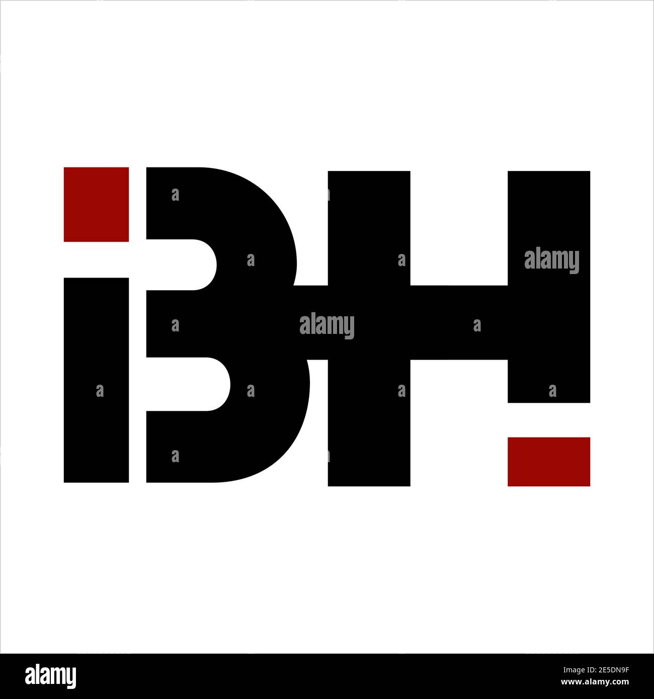 simple BH, BHI, IBH geometric letter company logo Stock Vector Image ...