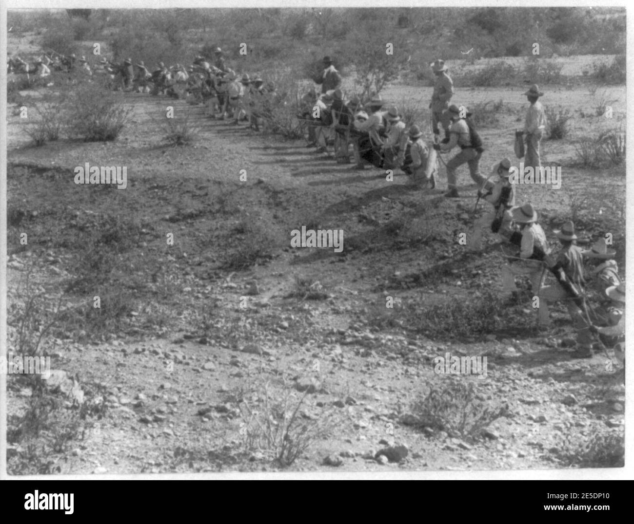 Mexican revolution, 1913-1914- skirmish line of Mayan Indians with bows ...