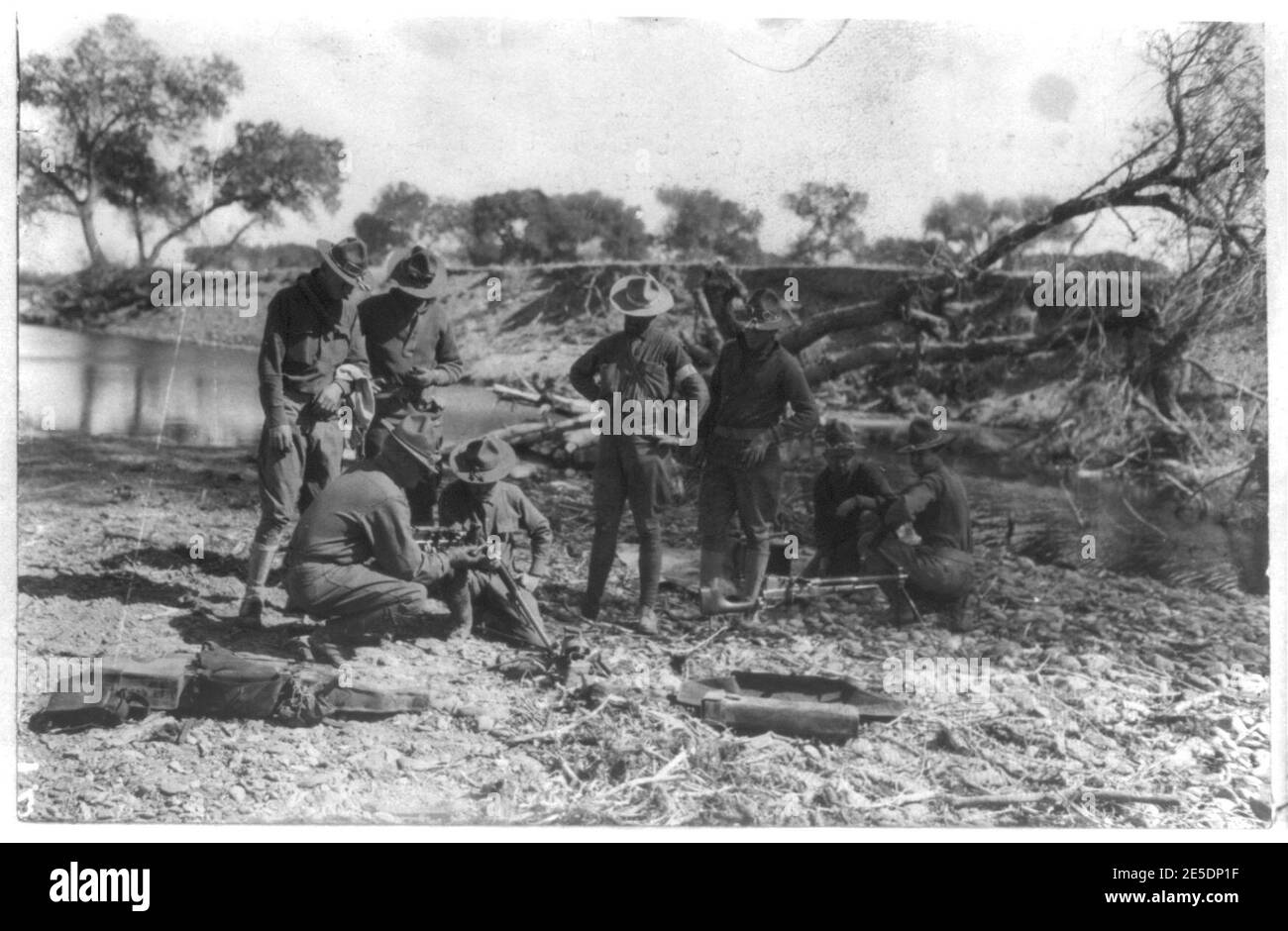 Mexican Revolution - 1916. Machine gun platoon of the 16th Infantry ...