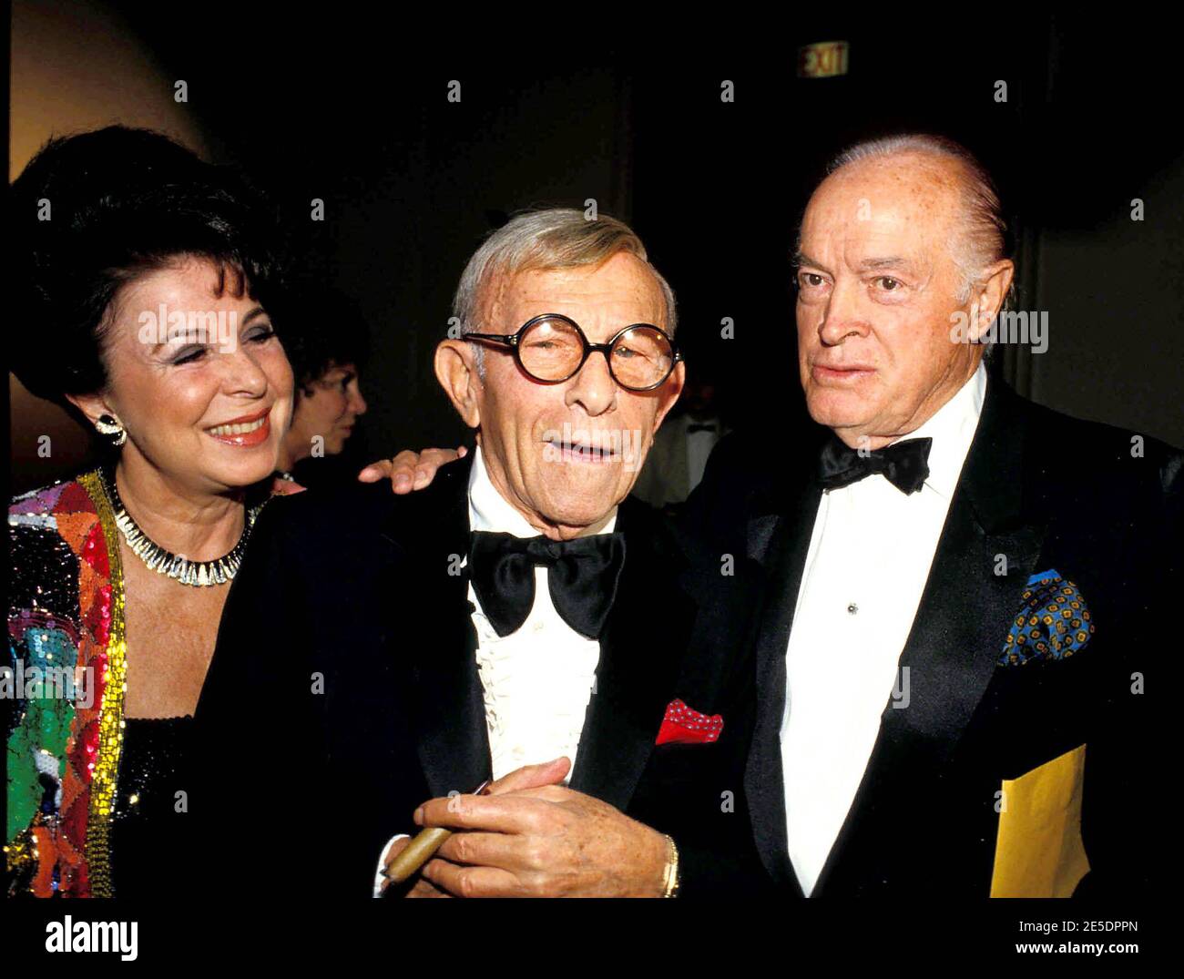 Edie Gorme, George Burns And Bob Hope 1987 Credit: Ralph Dominguez ...