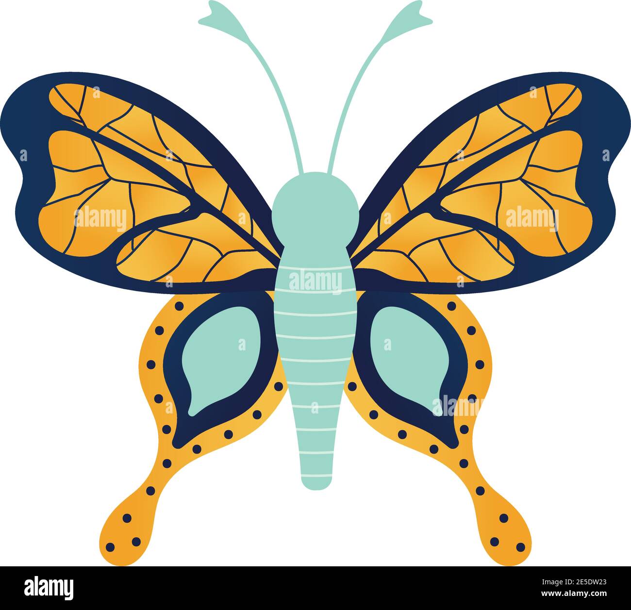 butterfly with a gold color Stock Vector Image & Art - Alamy
