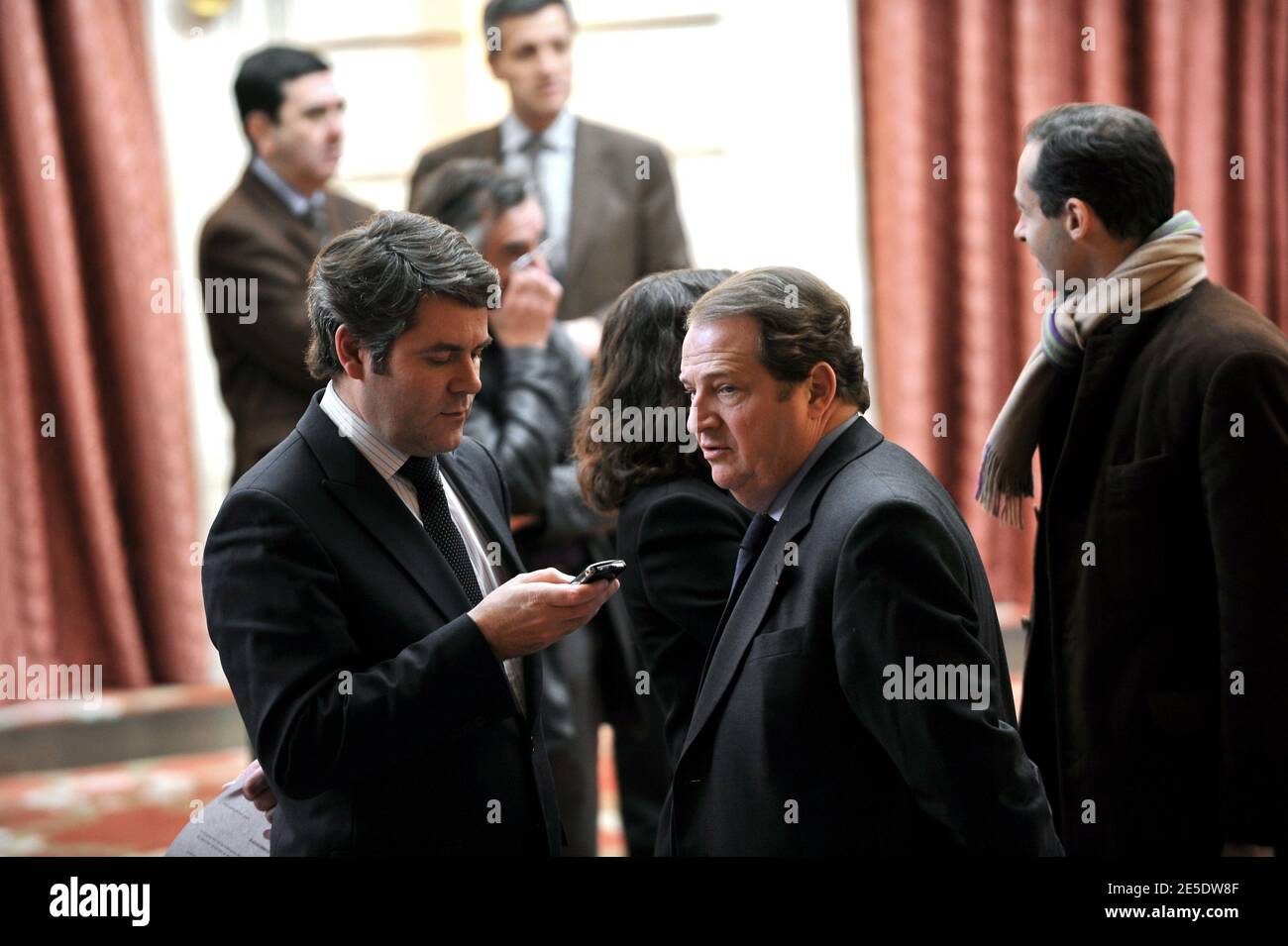 Franck Louvrier and Pierre Charon at the presidential Elysee Palace in ...
